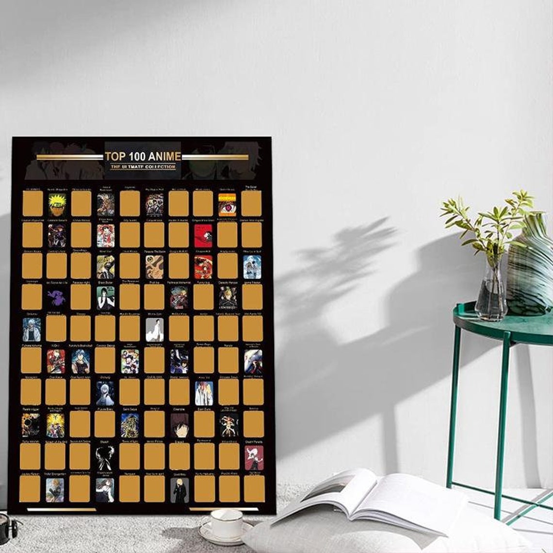 Top 100 Anime Scratch off Poster | Must-watch Bucket List - Etsy