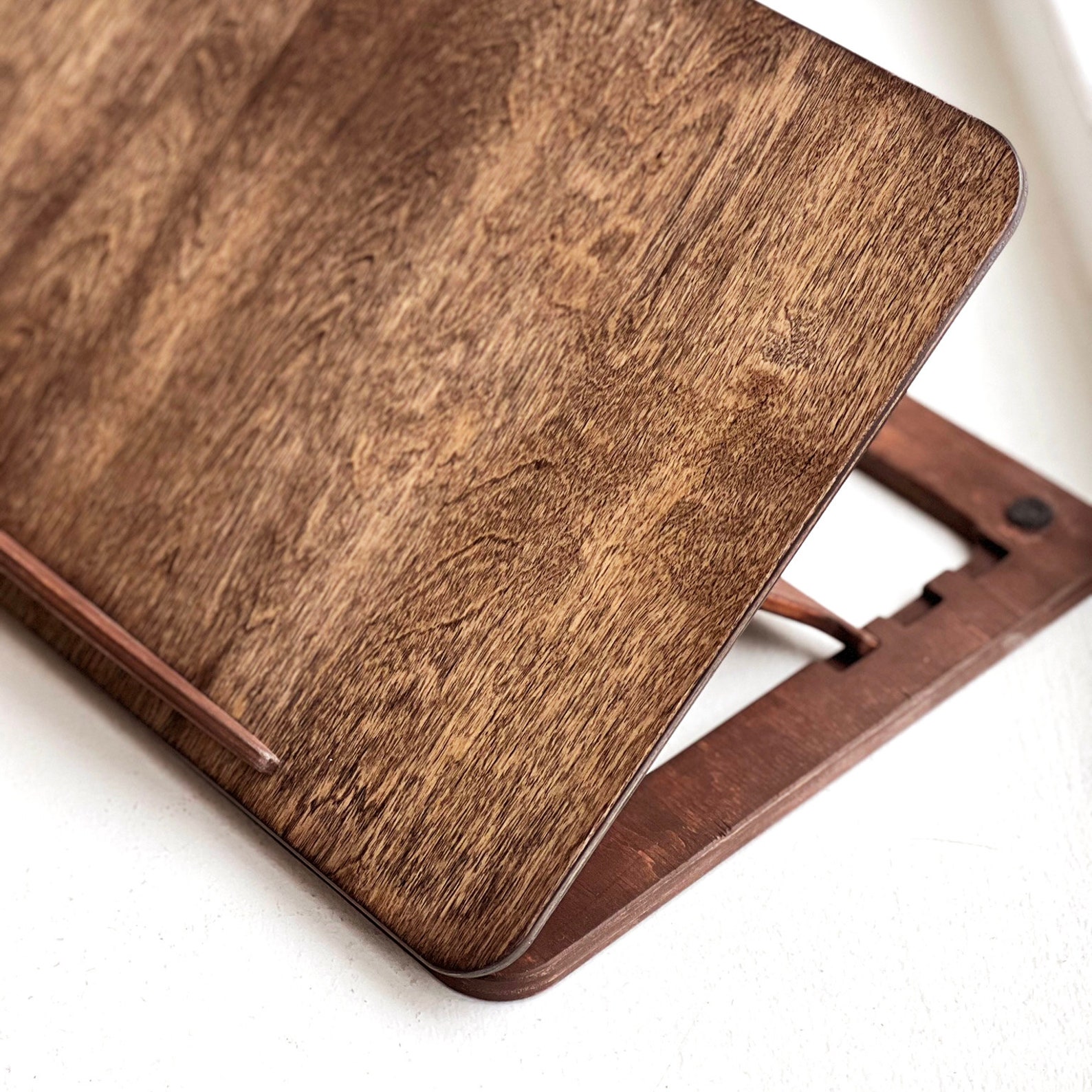 Laptop Riser Wood, Wooden Laptop Stand for Desk, Portable Wood Computer ...