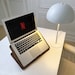 Laptop Riser Wood, Wooden Laptop Stand for Desk, Portable Wood Computer ...