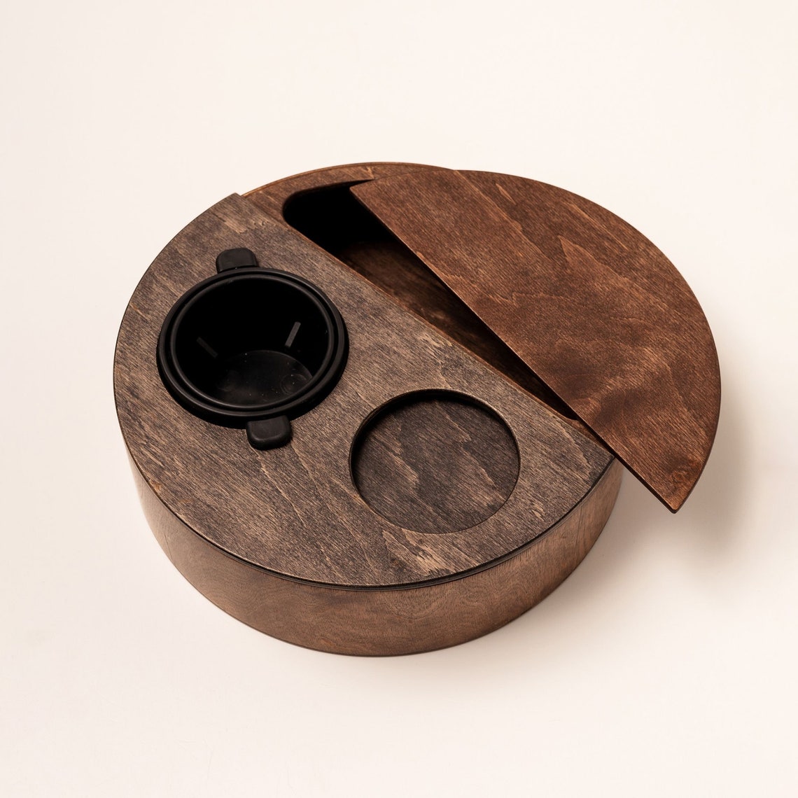 Wooden Sofa Arm Chair Caddy, Wooden Non Spill Couch Cup Holder, Wine ...