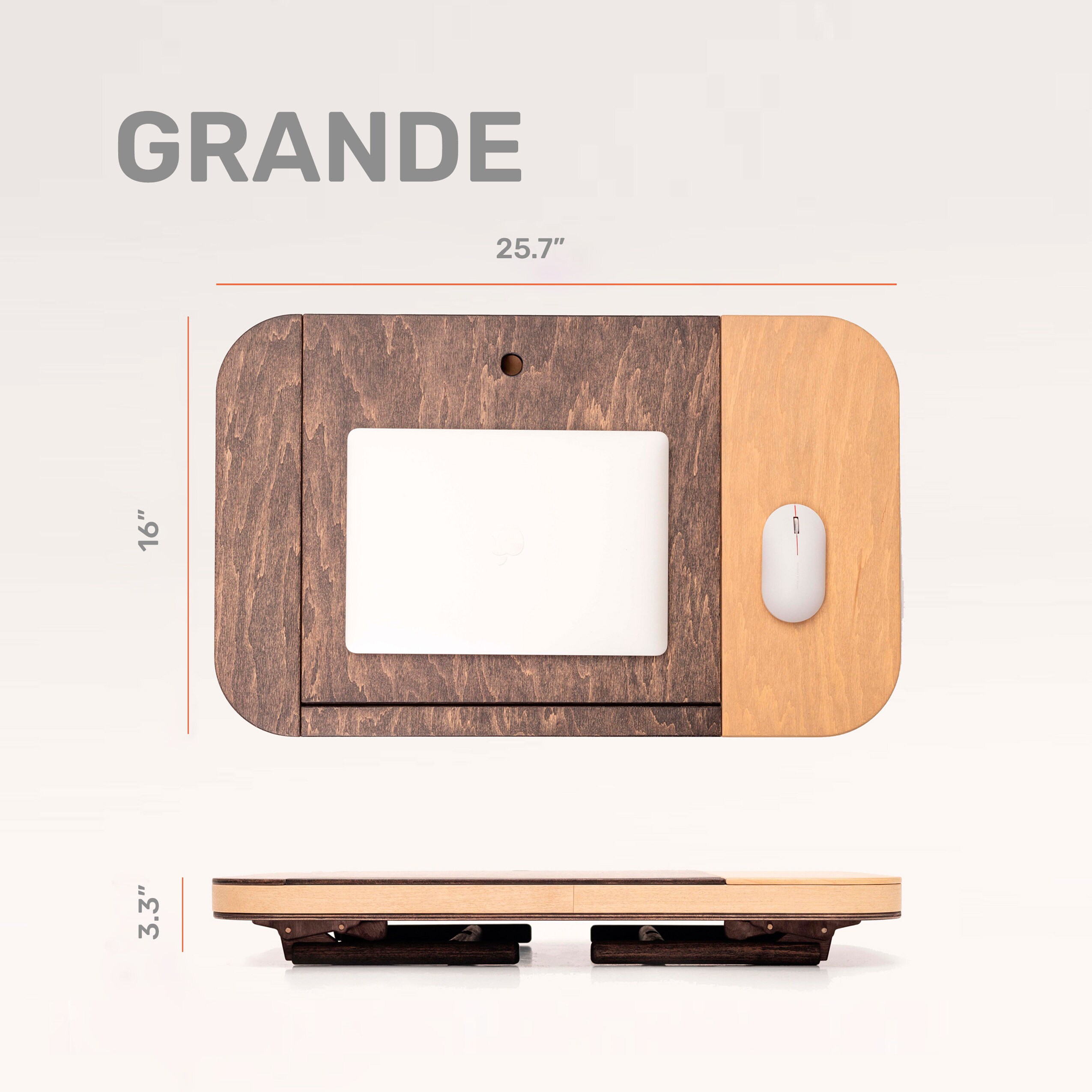 Wooden Laptop Table, Laptop Bed Tray, MacBook Stand, Lap Desk, Father's ...