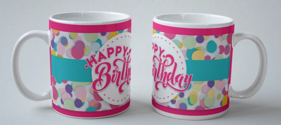 Template Cup Printable Mug Png Happy Birthday Gift for Her - Etsy