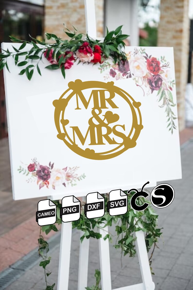 Toppers Mr and Mrs Svg Png Dxf Silhouette Toppers Cake Mr and Mrs ...