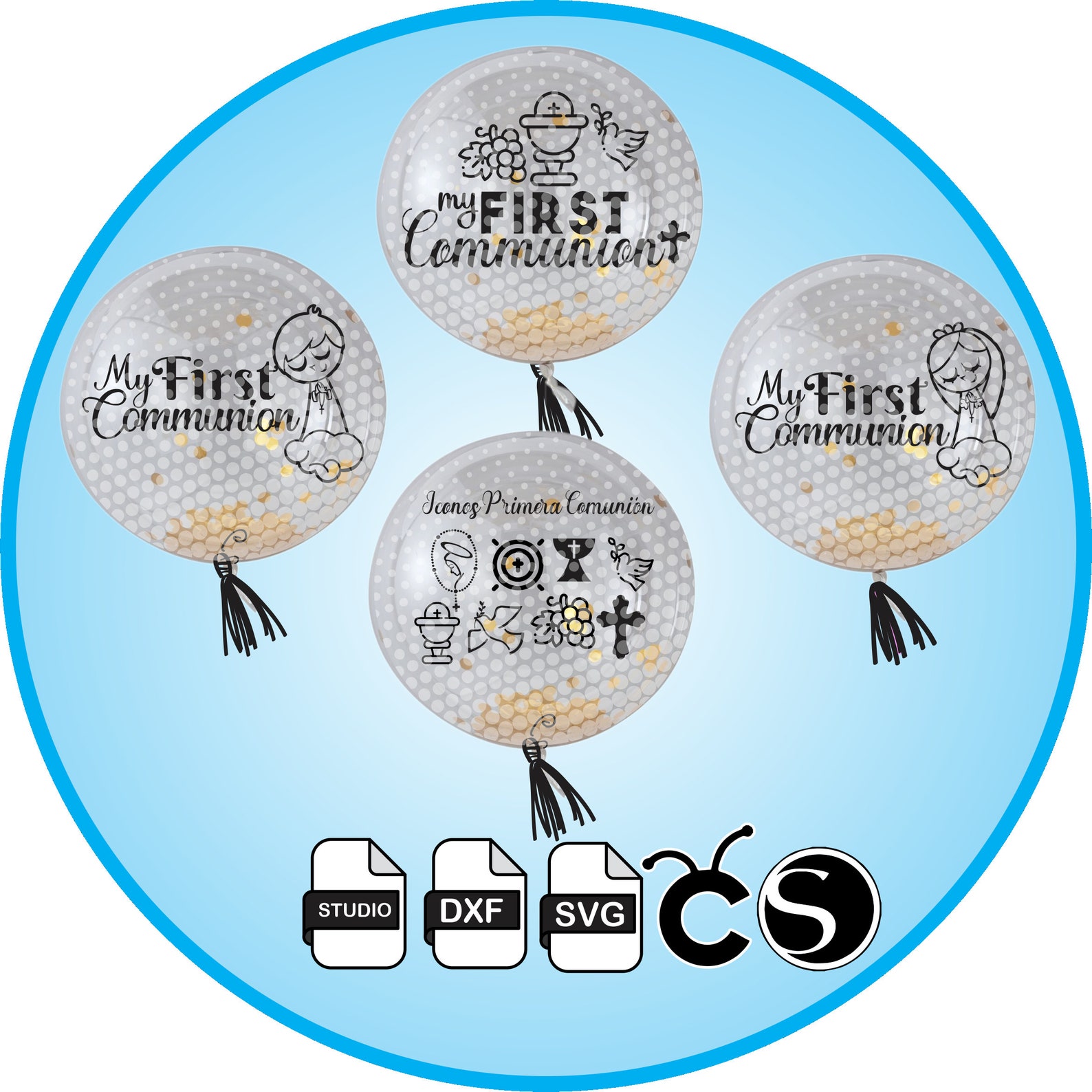 Primera Comunion First Communion Svg Dxf Cameo Silhouette Cutting Files ...