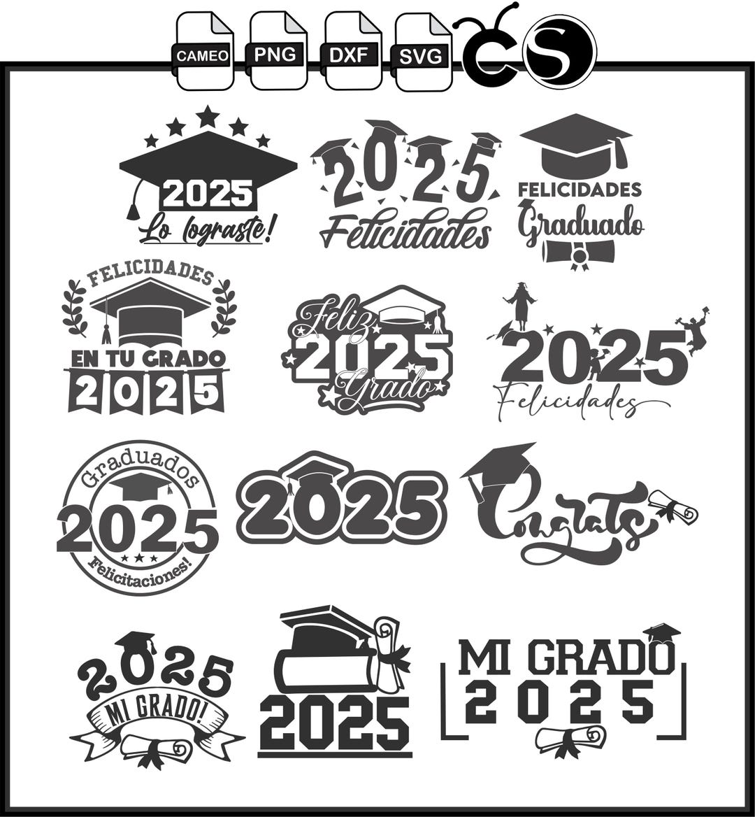 Grad 2025 Congratulations on Your Grad Svg Png Dxf Silhouette Cameo ...
