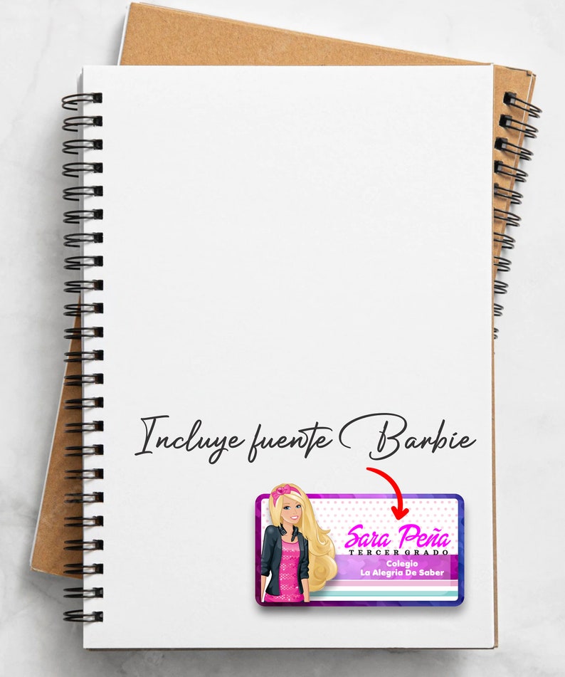 Etiquetas labels utiles escolares png template plantillas - Etsy México