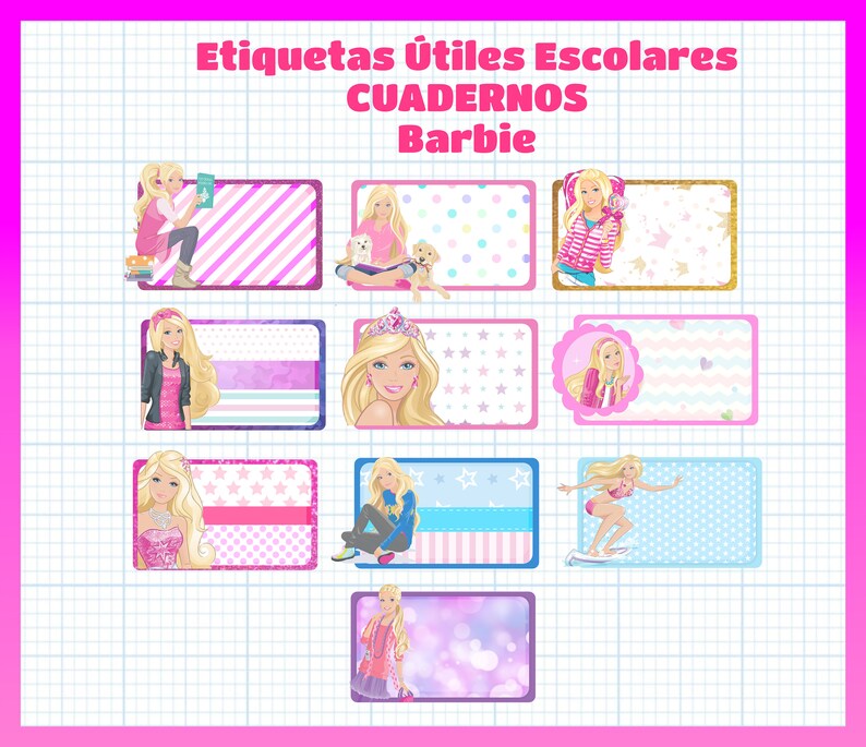 Etiquetas Labels Utiles Escolares Png Template Plantillas - Etsy