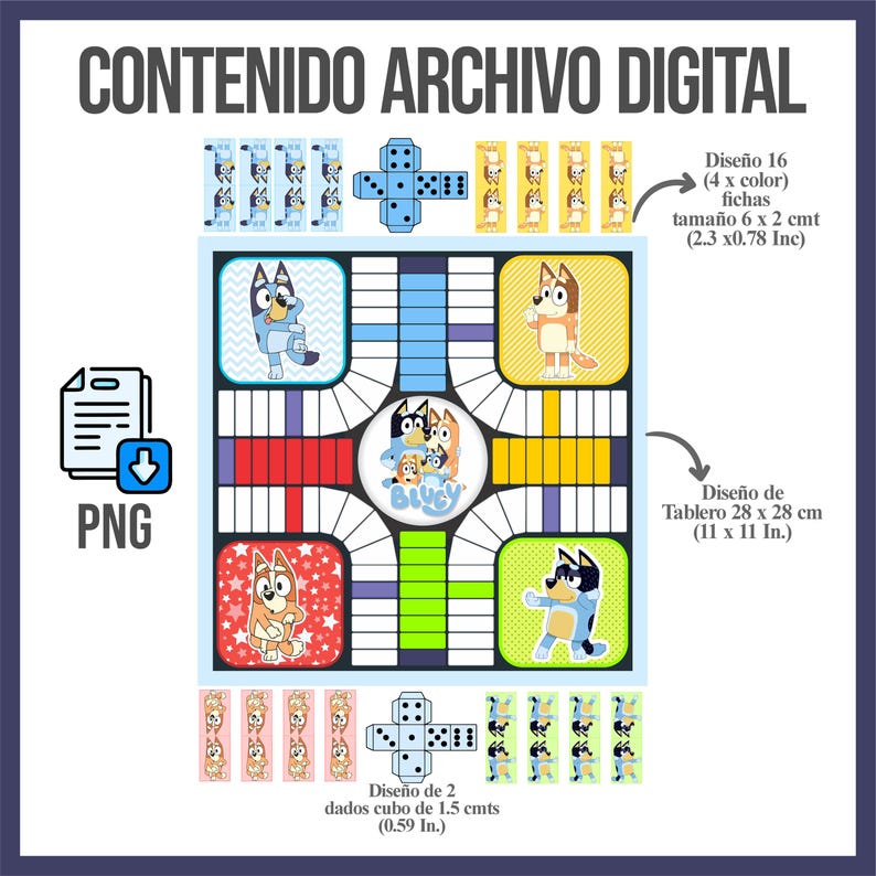 Archivo digital ludo parchis parqués png tablero board game printable ...