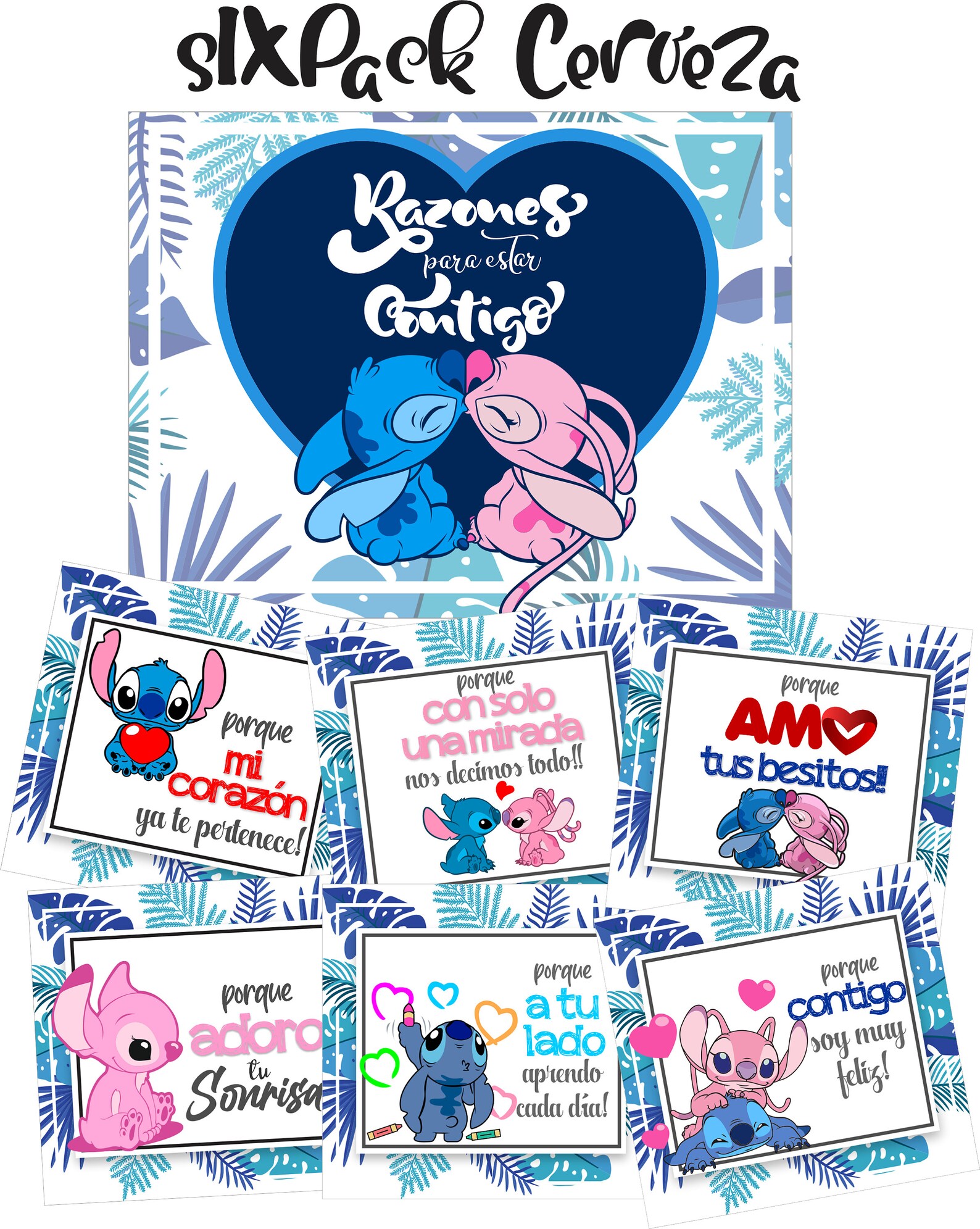 Stitch Angela Template Stickers Love | Etsy