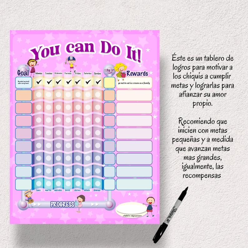 Printable Reward Chart, Printable Achievement Chart, Printable Letter ...
