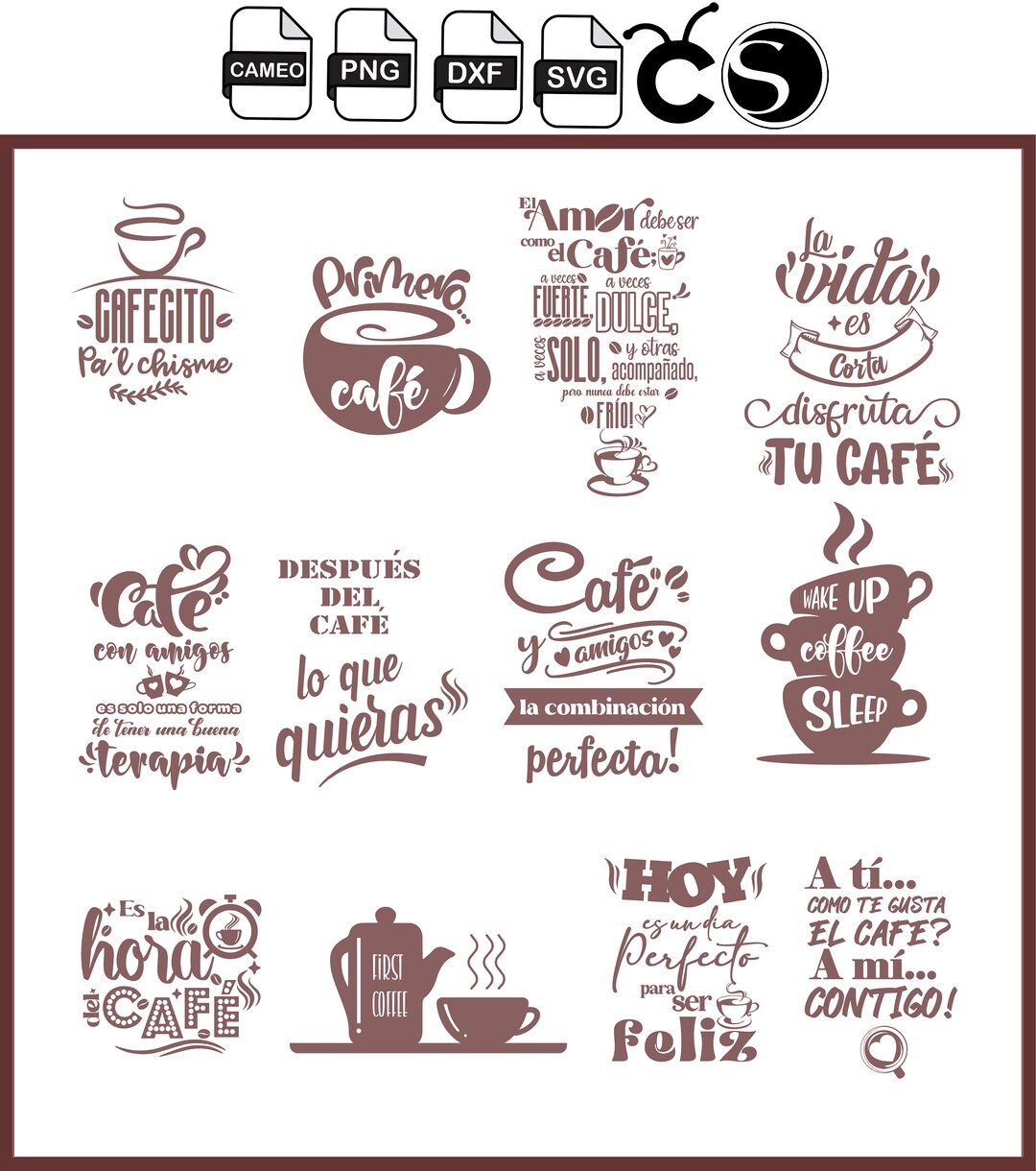 Coffee Svg Messages Coffee Messages Svg Png Dxf Silhouette Cameo Cricut ...