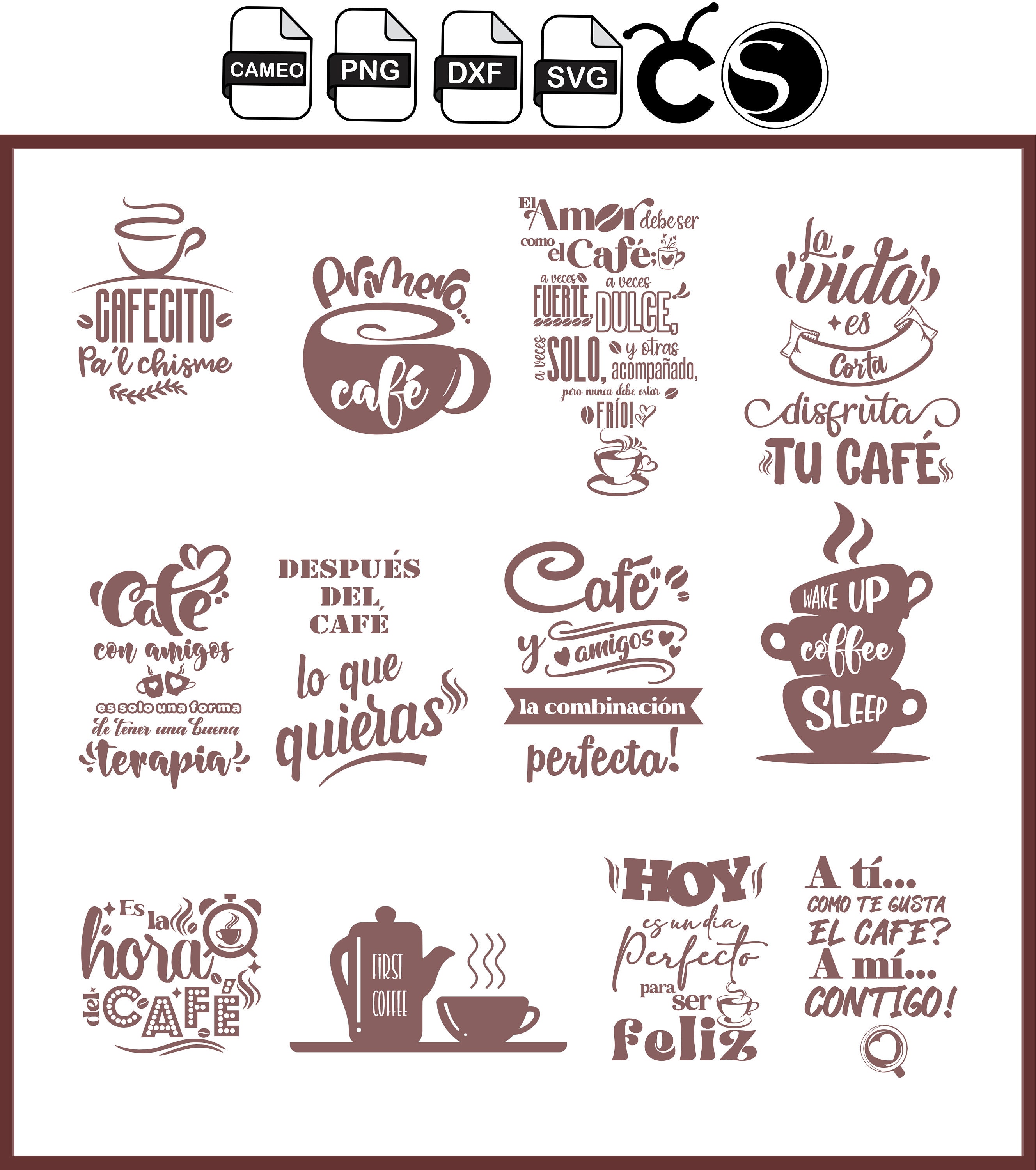 Coffee Svg Messages Coffee Messages Svg Png Dxf Silhouette Cameo Cricut ...