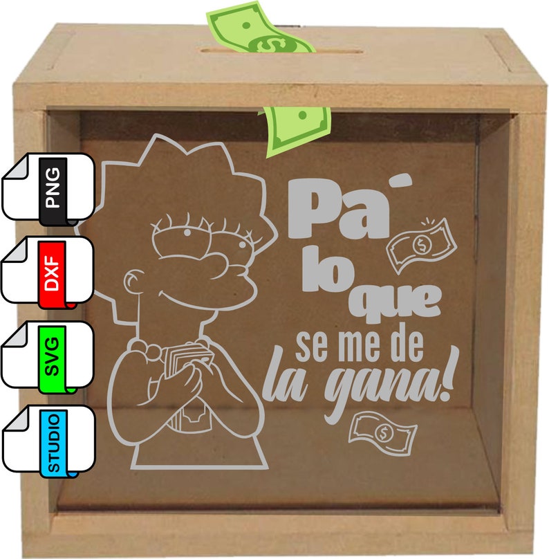 Alcancias svg png dxf silhouette cameo piggy bank money cash - Etsy México