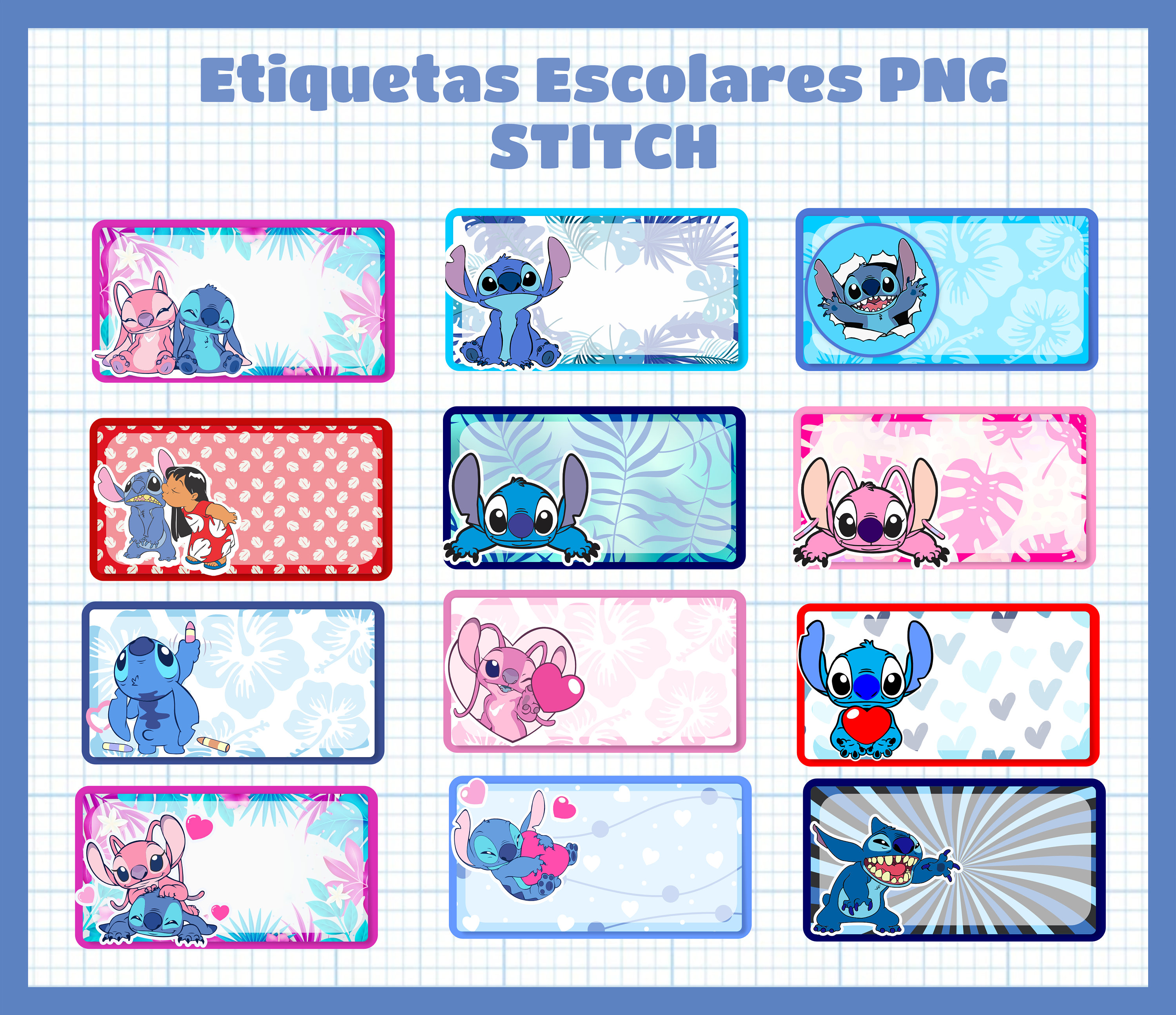 9 Etiquetas Escolares Para Imprimir Para Libros Y Cuadernos Etsy