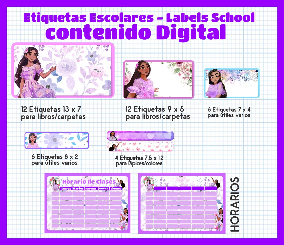 Etiquetas para utiles escolares png etichette per la scuola school ...