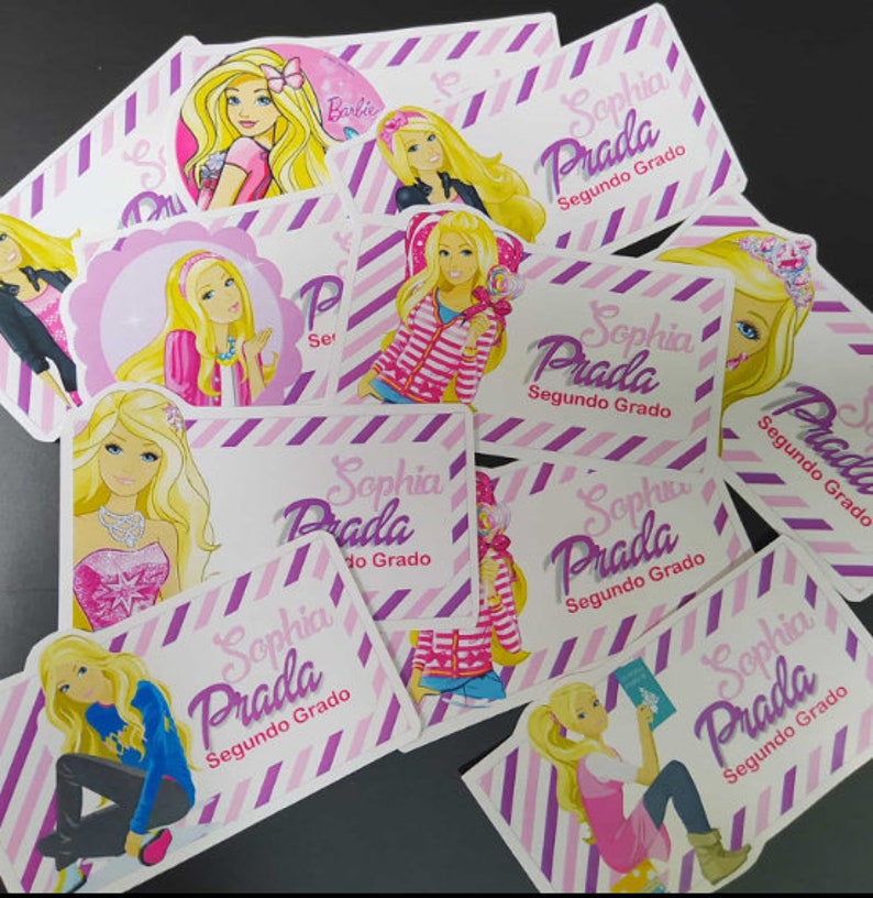 Etiquetas labels utiles escolares png template plantillas - Etsy México