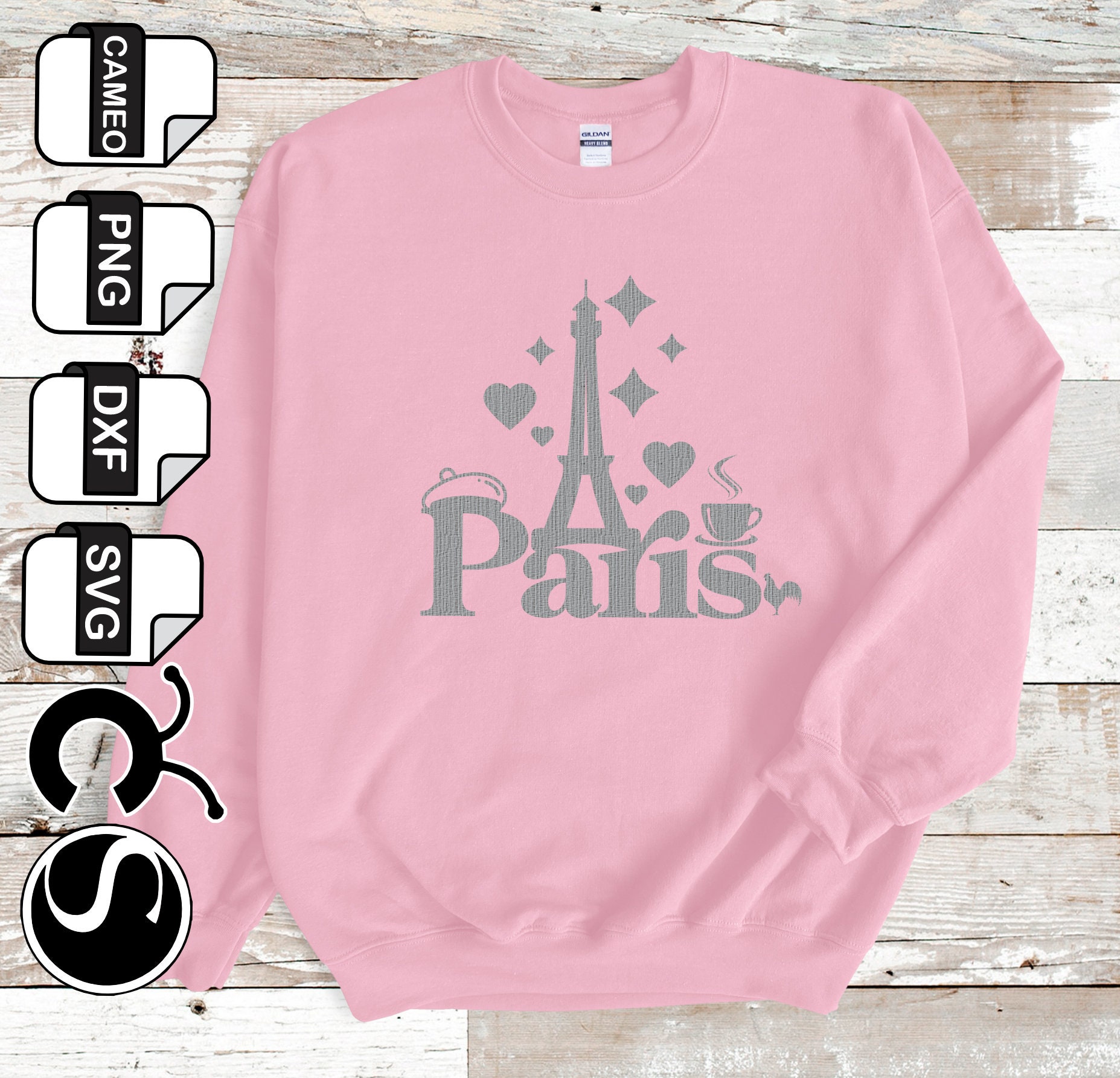 Paris Svg Files Cutting Svg Instant Download Tshirts Paris Svg Png Dxf ...