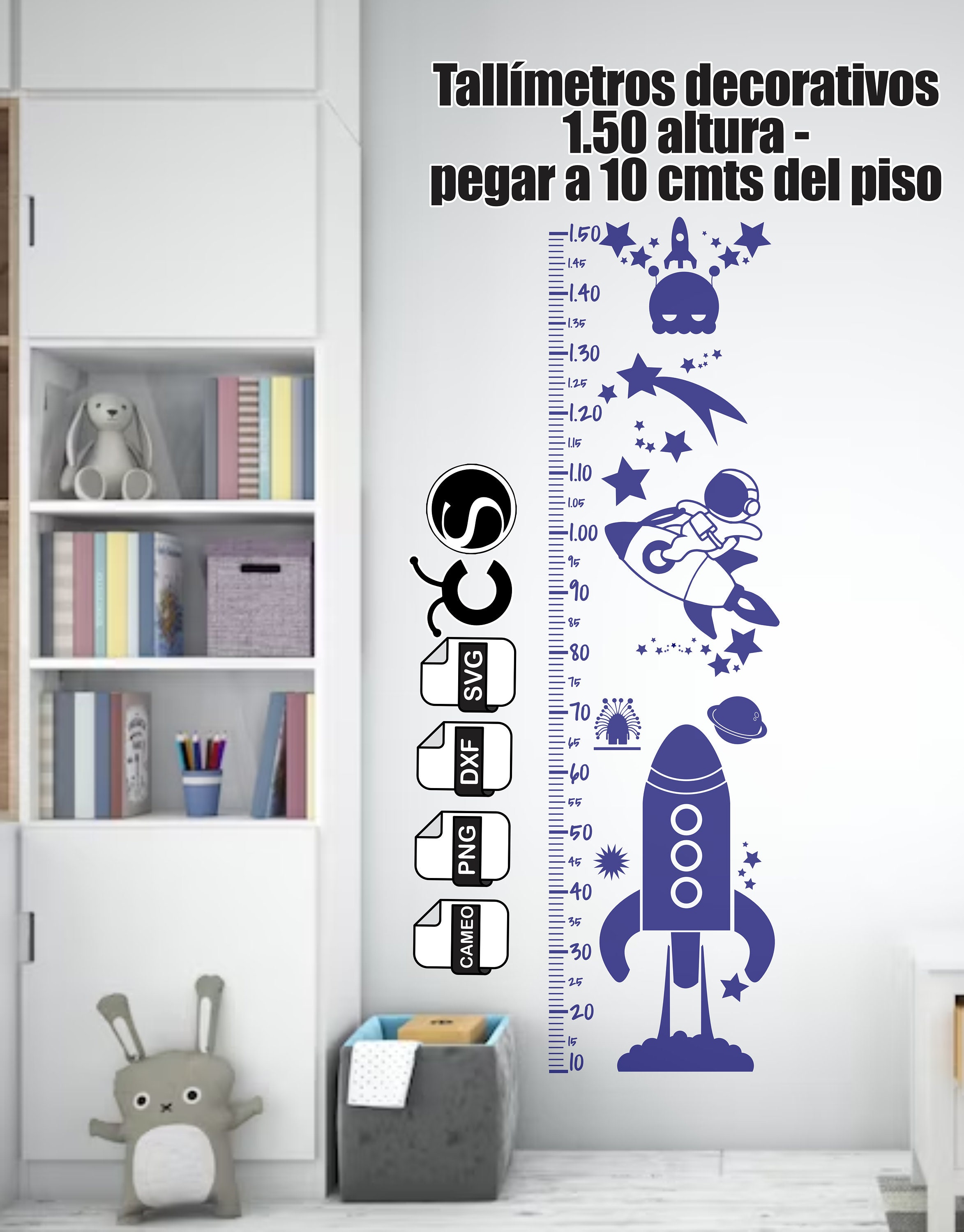 Height Svg Files Height Meter Wall Art Decoration Svg Files Cutting ...