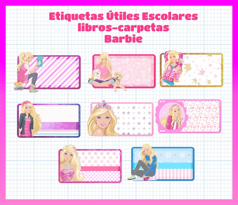 Etiquetas Labels Utiles Escolares Png Template Plantillas - Etsy