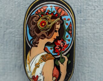Lacguer Box Art Style / Copy of the Painting Alphons Mucha - Etsy