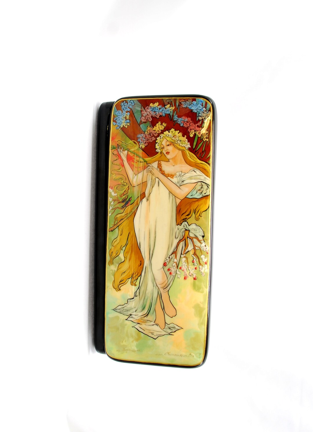 Box Art Nouveau / Art Style/ Miniature/ Copy Alphons Mucha / Season ...