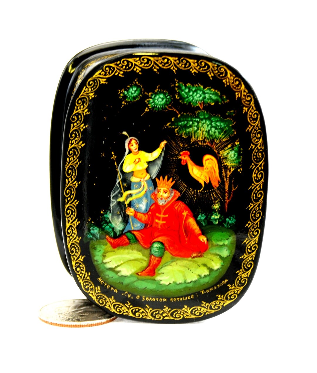 Jewelry Lacguer Box / Art Style / Miniature / Motive Story,- Russian ...