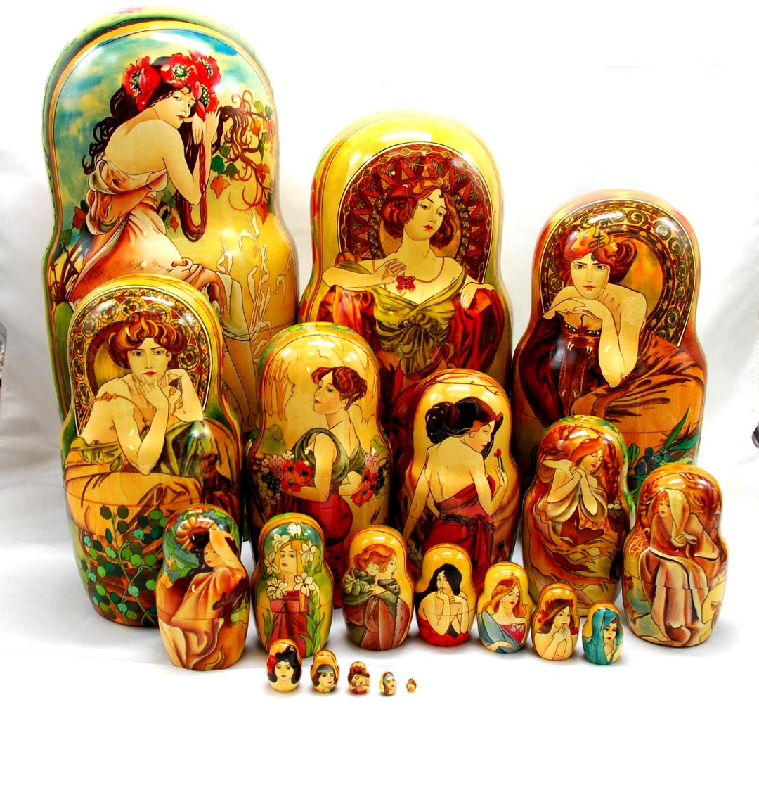 Masterpieces of Paintings Alphons Mucha / Popular Art Styles Dolls ...