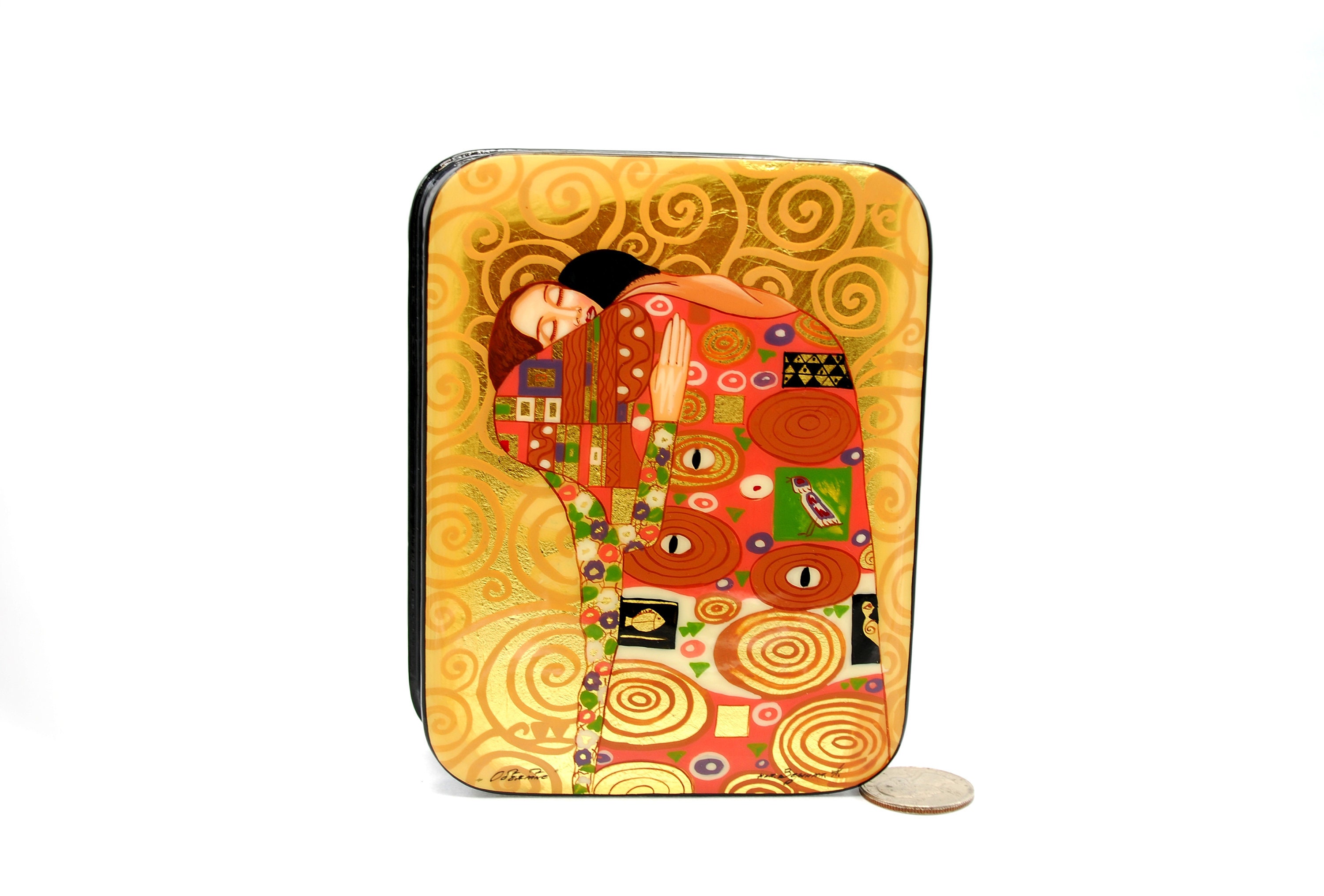 Box Jugendstil / Art Style / Miniatur / Kopie Gustav Klimt / - Etsy.de