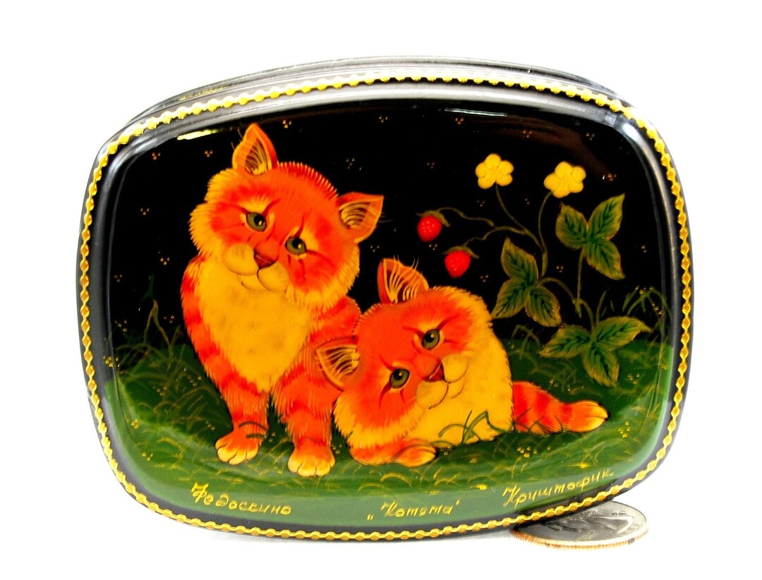 Popular Pets Lacquer Box / My Favorite Cat / Handpainted / Box for Gift ...