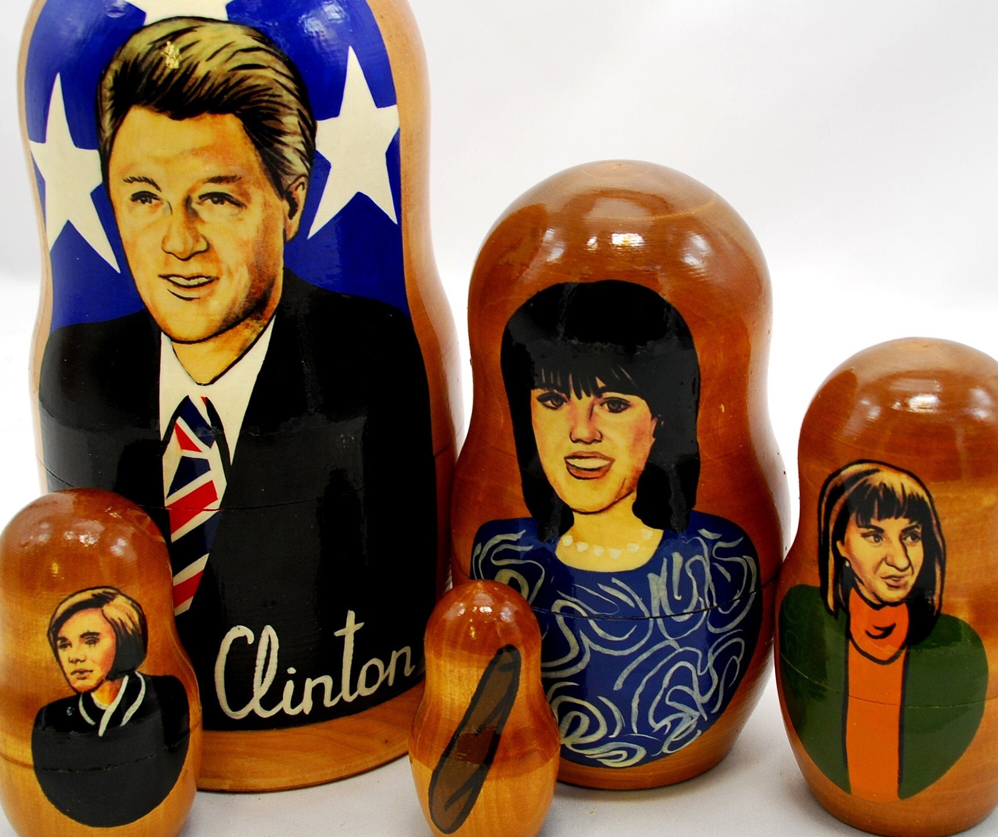 Popular personalities in dolls / Bill Clinton / Handpainted | Etsy