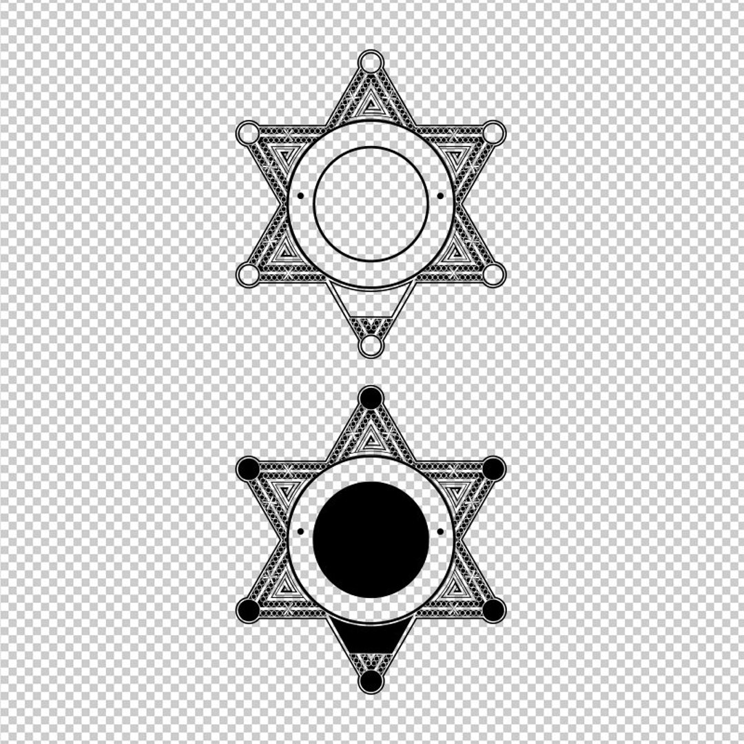 7 Point Star Clipart Black