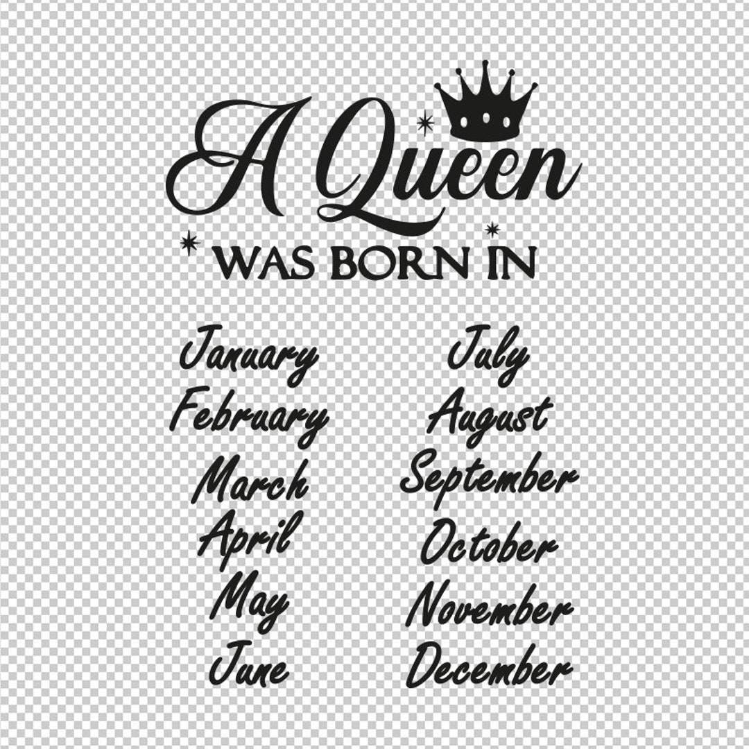 A Queen Was Born in | Happy Birthday SVG, PNG, EPS - File for Cricut ...
