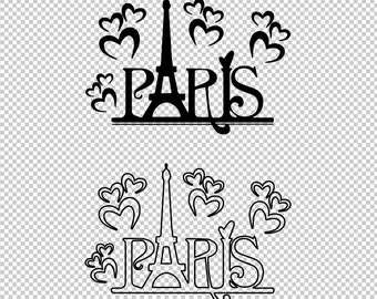 Eiffel Tower Paris Parisienne Love PNG SVG Cricut Silhouette File - Etsy