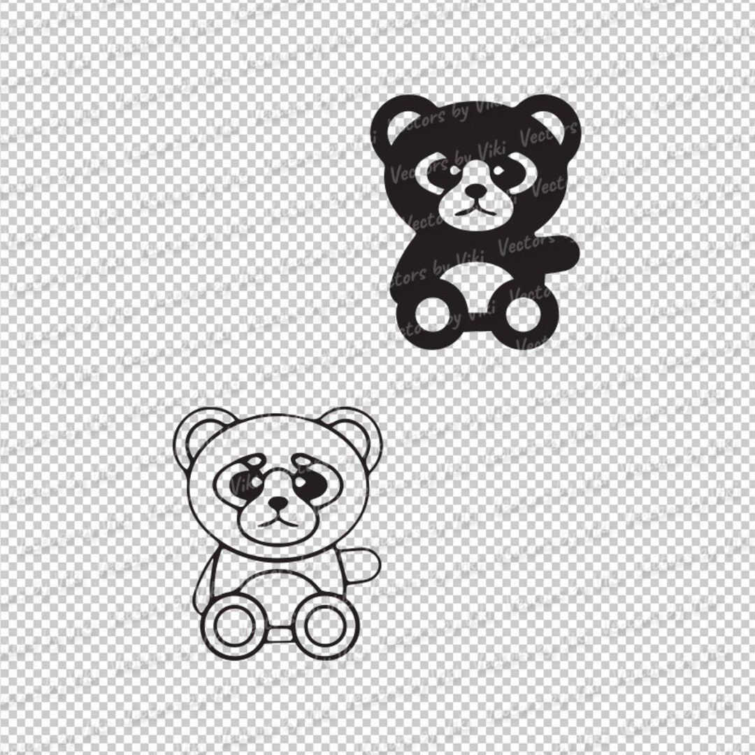 Teddy Bear Cute Little Bear SVG, PNG, EPS - File for Cricut, Silhouette ...