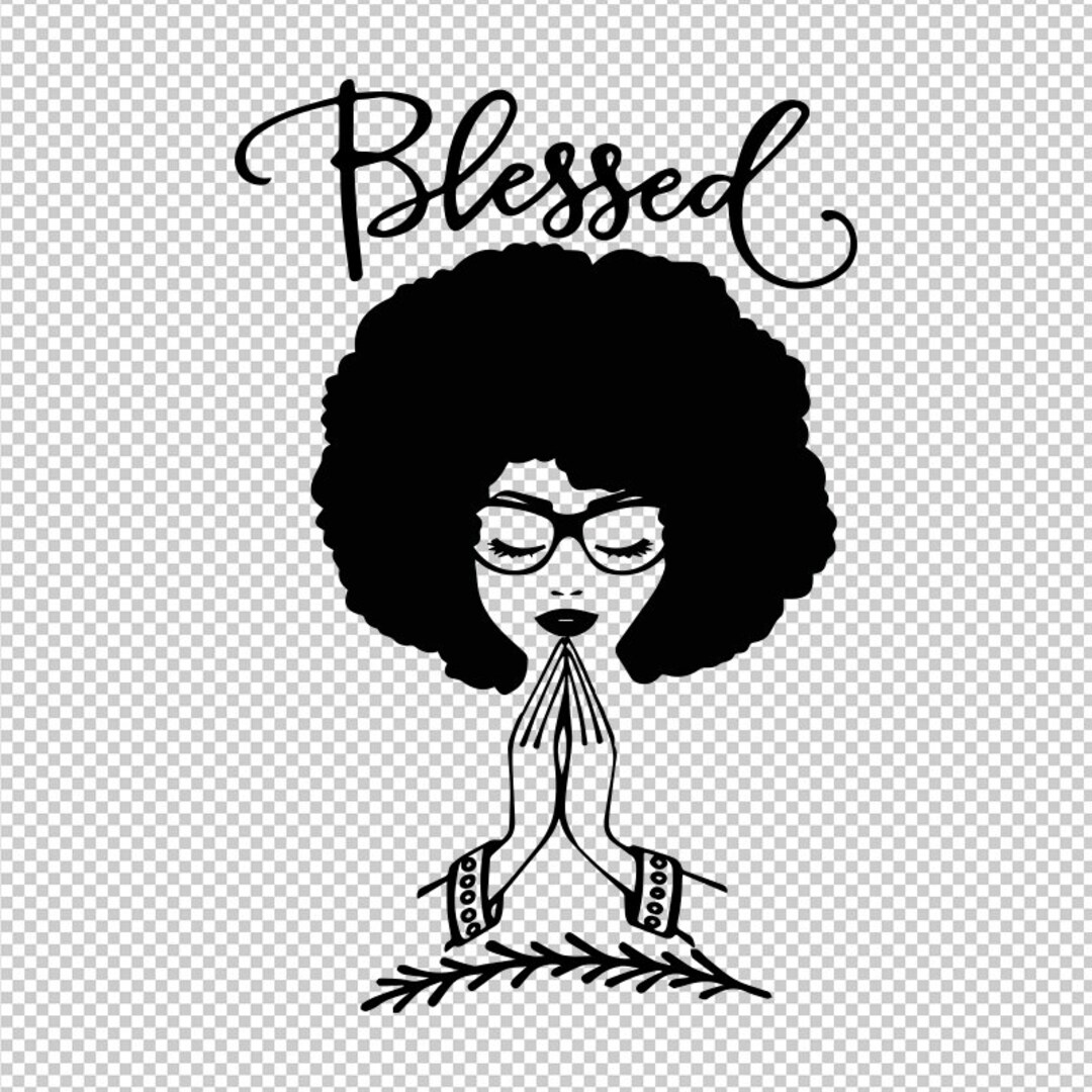 Blessed Praying Girl With Glasses SVG, PNG, EPS - File for Cricut ...