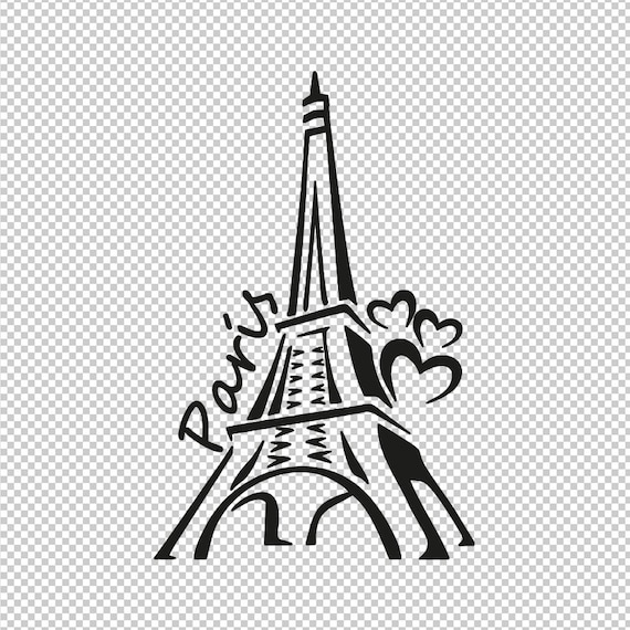 Paris France Love Tour Eiffel Tower SVG PNG EPS File for - Etsy