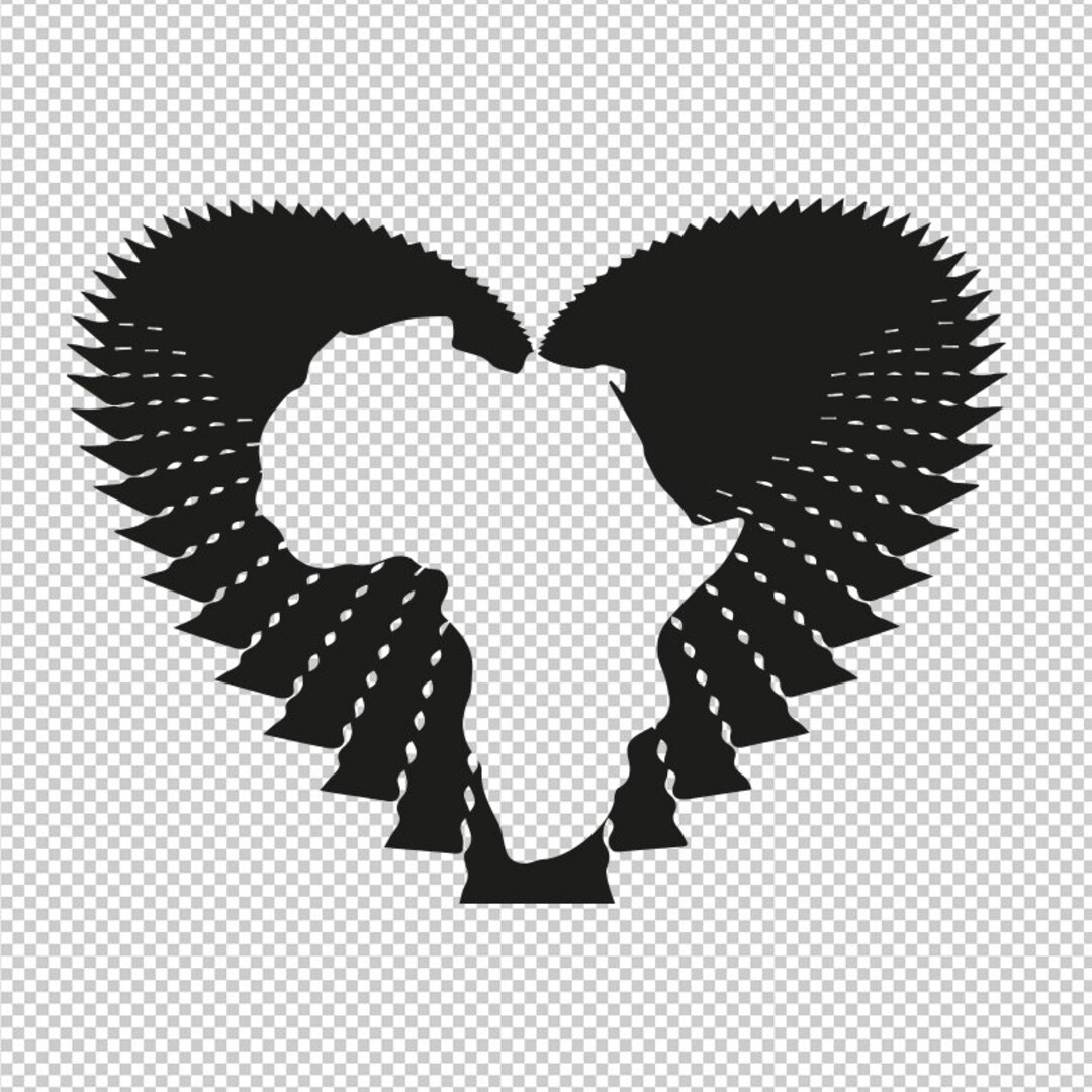 Africa Love Heart SVG, PNG, EPS - File for Cricut, Silhouette, Cut ...