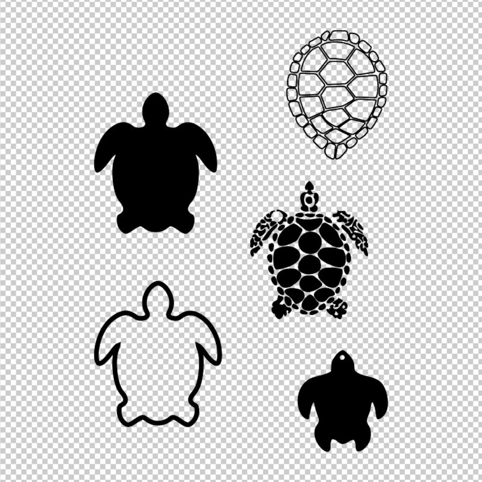 Turtle Shell Turtles Bundle Collection SVG PNG EPS File - Etsy