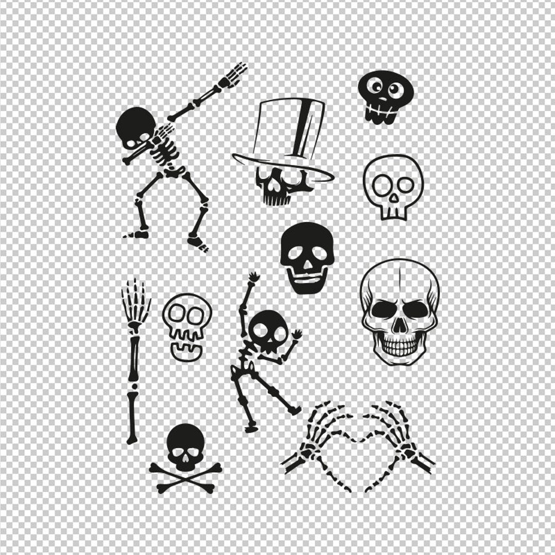 Skull Skeleton Bundle Collection SVG, PNG, EPS - File for Cricut ...