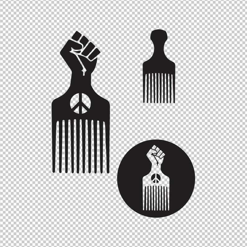 Afro Hair Pick SVG, Black Power Fist, Melanin Bundle (digital File) - Etsy