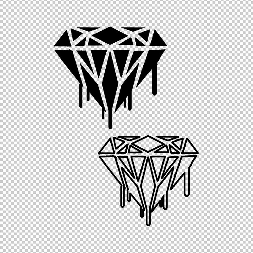 Dripping Diamond SVG, PNG, EPS - File for Cricut, Silhouette, Cut Files ...