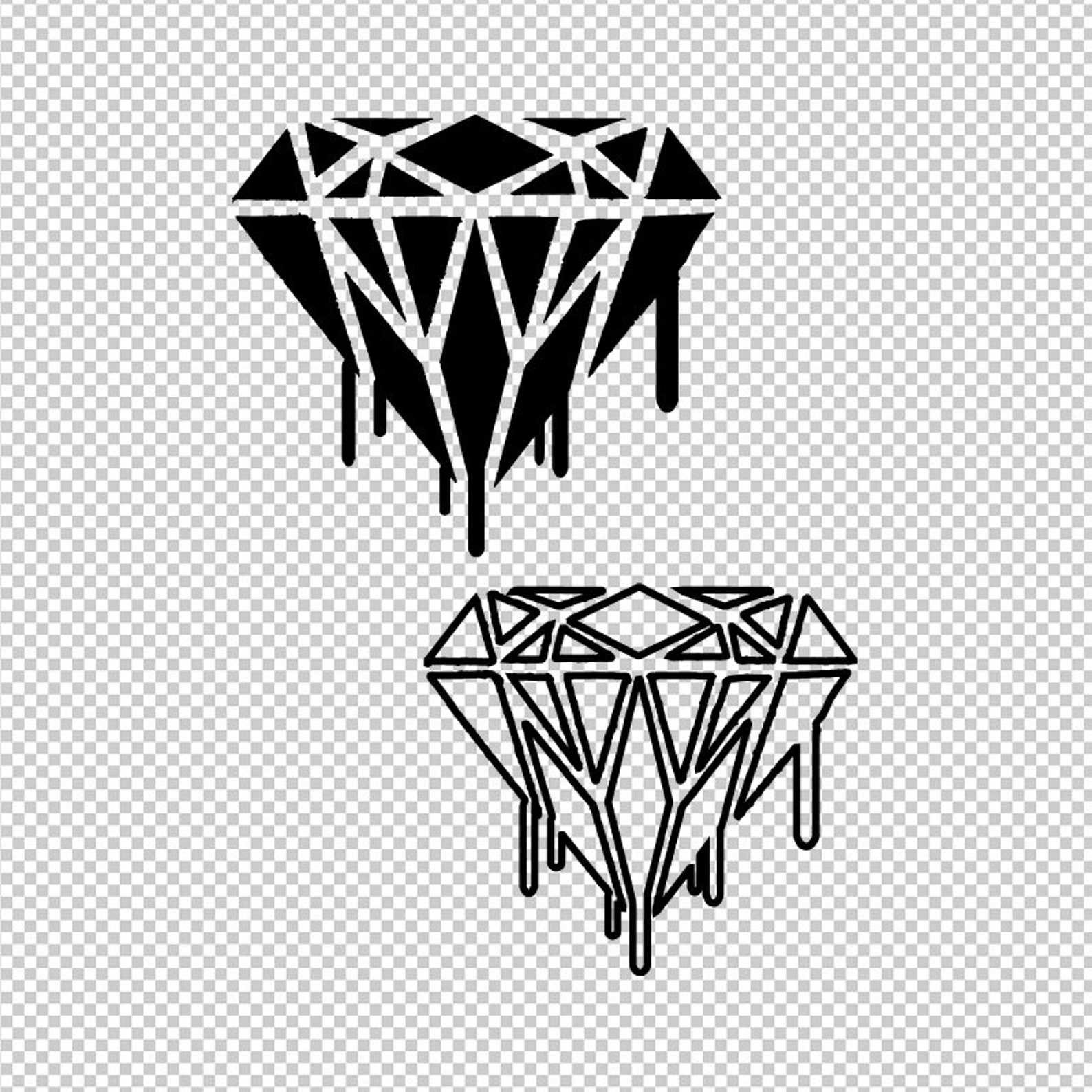 Dripping Diamond SVG, PNG, EPS - File for Cricut, Silhouette, Cut Files ...