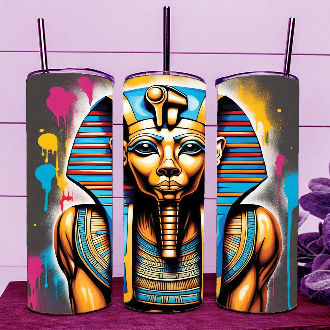Tut Egypt Pharaoh Tutankhamun Egyptian King Mummy Tumbler Wrap 20oz ...