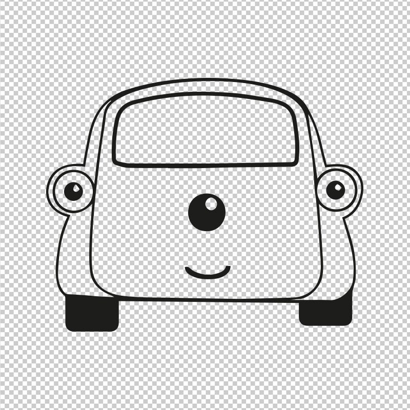 Cute Car Bus Face Front Side SVG PNG EPS File For Cricut | Etsy