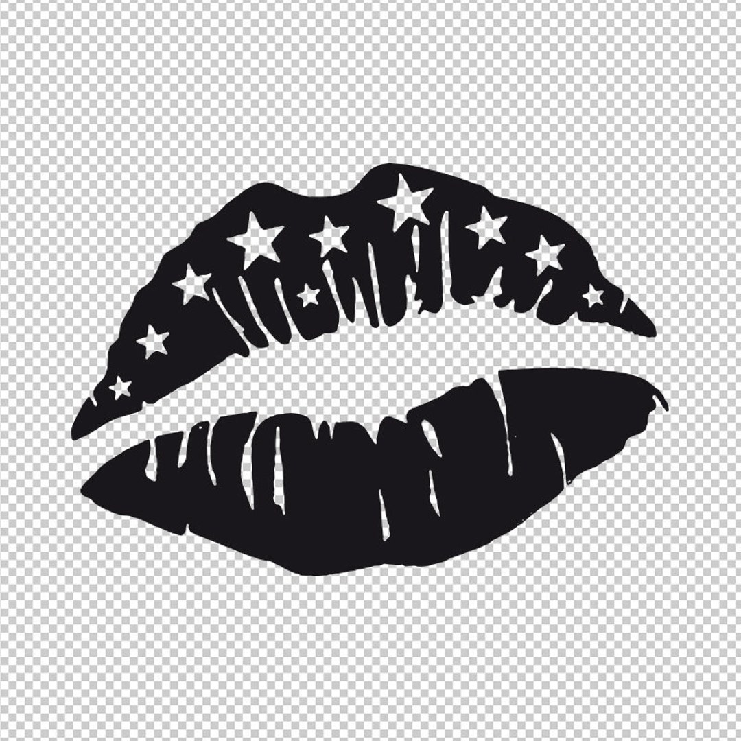Kiss American Flag Lips Stripes and Stars SVG, PNG, EPS - File for ...
