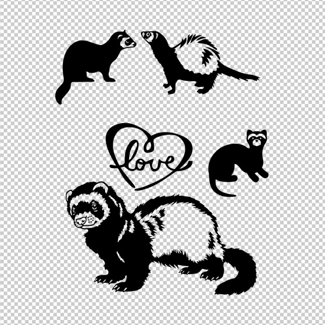 Ferret Love SVG Bundle, Cricut Silhouette Cut Files (digital File) - Etsy