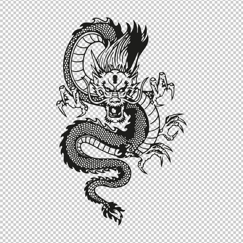 Chinese Dragon SVG PNG EPS File For Cricut Silhouette | Etsy