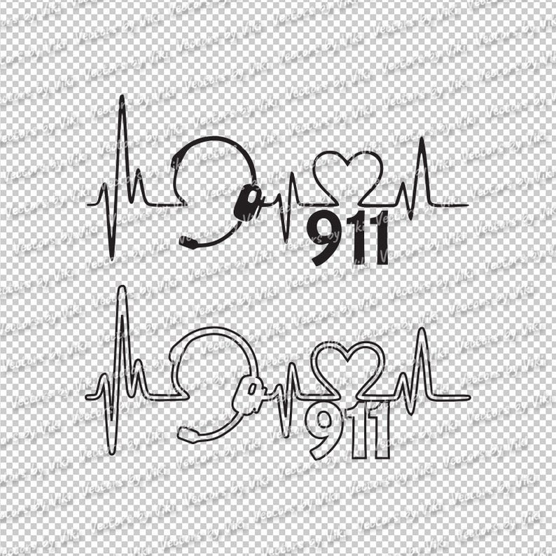 Dispatch Lifeline 911 SVG, PNG, EPS - File for Cricut, Silhouette, Cut ...