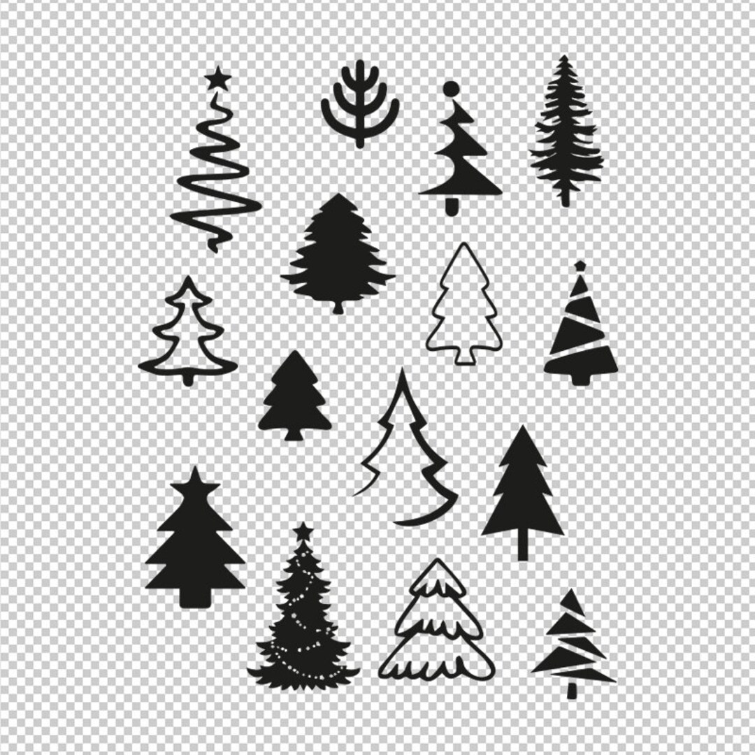 Christmas Tree Pine Trees Bundle Collection SVG, PNG, EPS - File for ...