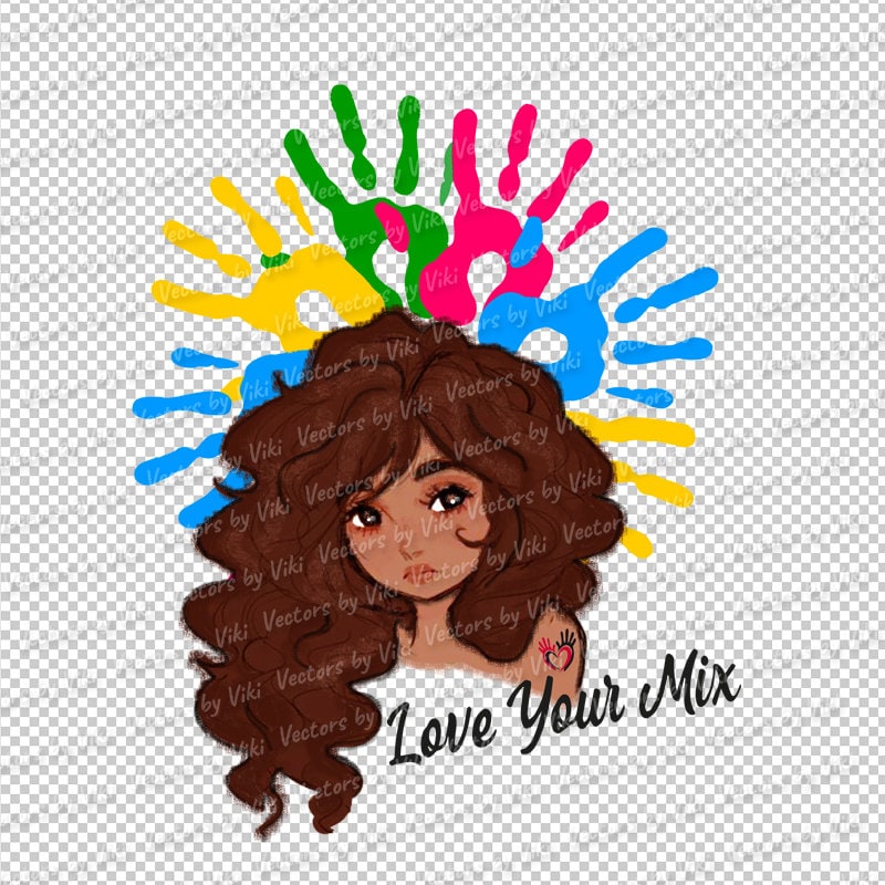 Mix Race Girl Sketch